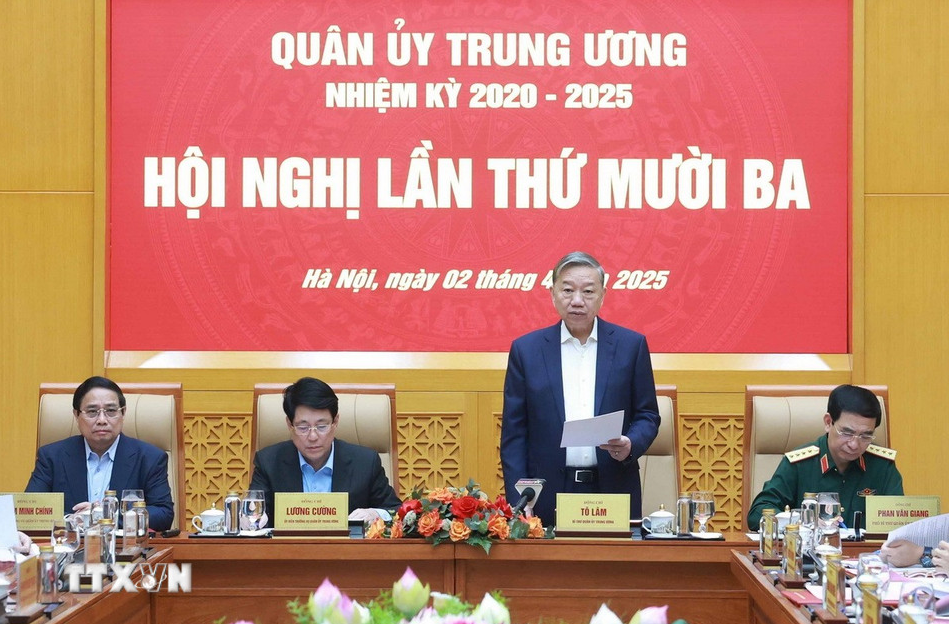 Tổng Bí thư Tô Lâm chủ trì Hội nghị Quân ủy Trung ương lần thứ mười ba ...