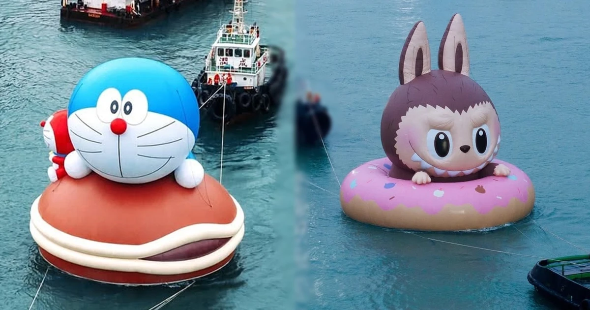 Mãn nhãn triển lãm mặt nước lớn nhất thế giới, Doraemon - Labubu khổng ...