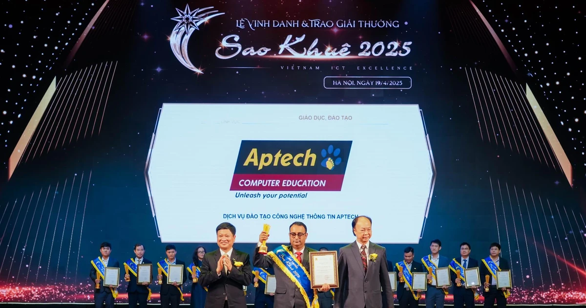 Aptech nhận cúp 'Đơn vị Đào tạo CNTT Xuất sắc' tại Sao Khuê 2025 | Báo điện tử Tiền Phong