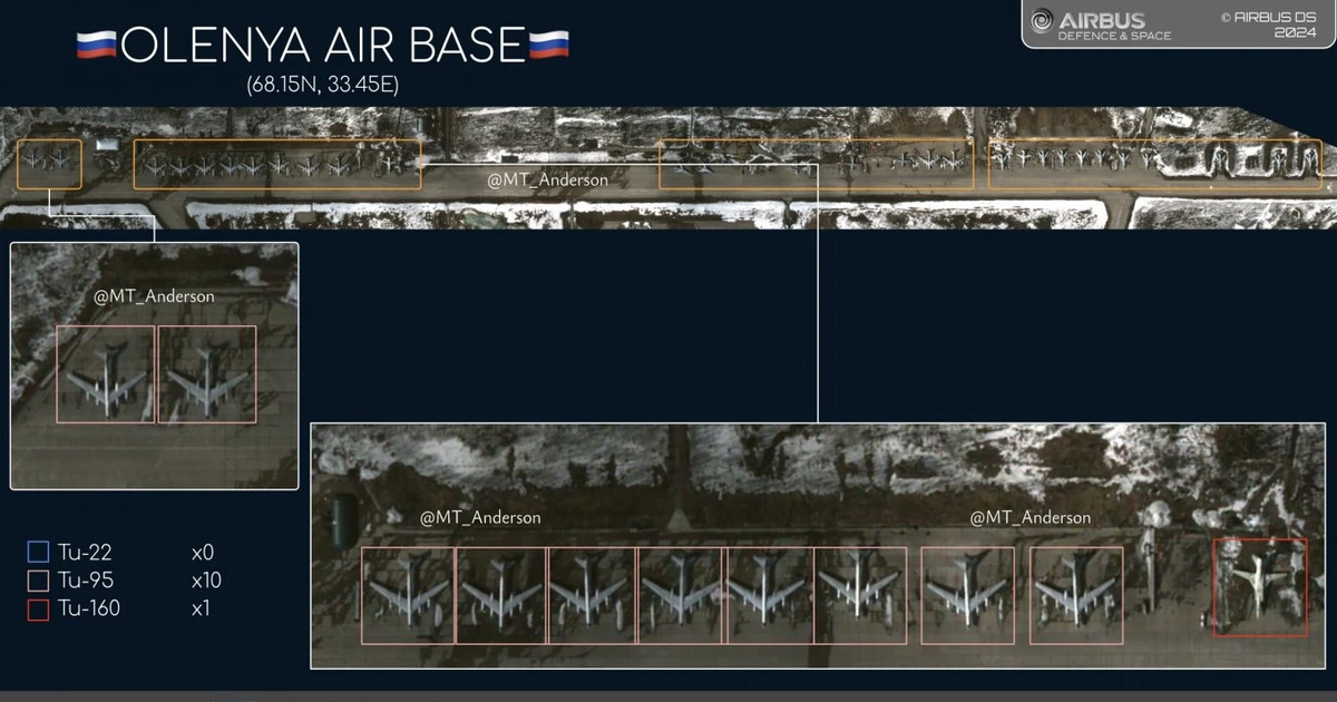 Ảnh vệ tinh tiết lộ số lượng máy bay ném bom của Nga ở Murmansk | Báo điện tử Tiền Phong