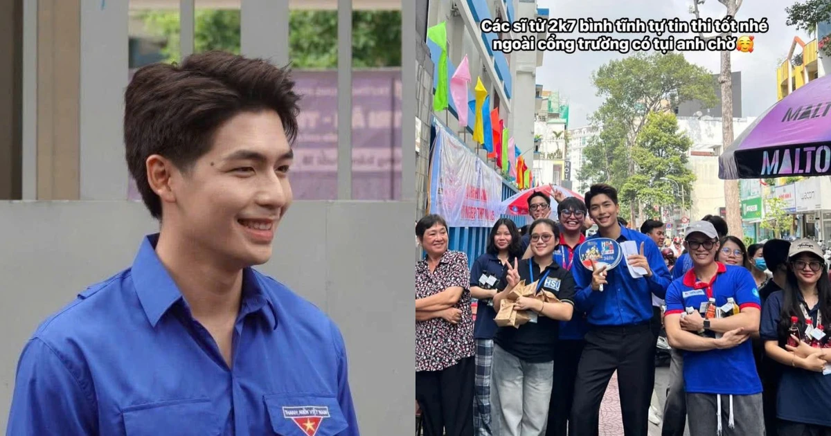 Gặp "nam thần tiếp sức mùa thi": Quốc Anh diện áo xanh, visual gây ...