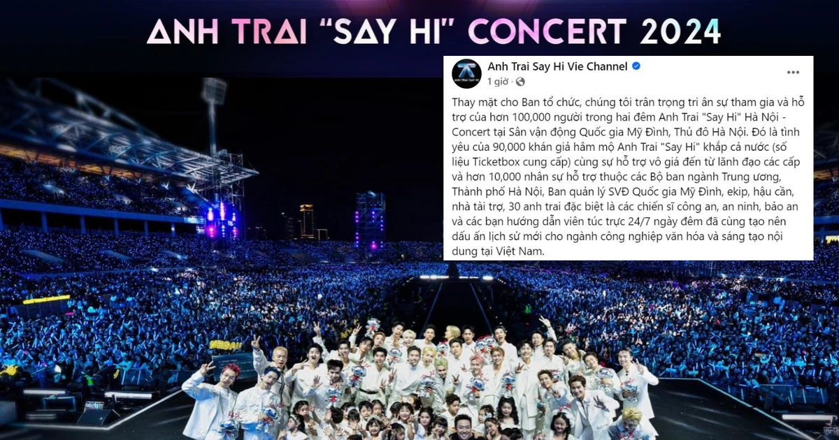 Concert Anh Trai "Say Hi" xác nhận chào đón hơn 90 nghìn khán giả tại ...