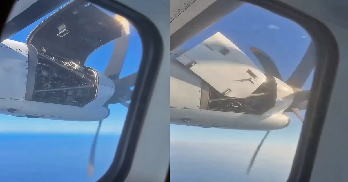 Nắp động cơ máy bay ATR 72 bị bẻ cong, bung bật giữa trời | Báo điện tử ...