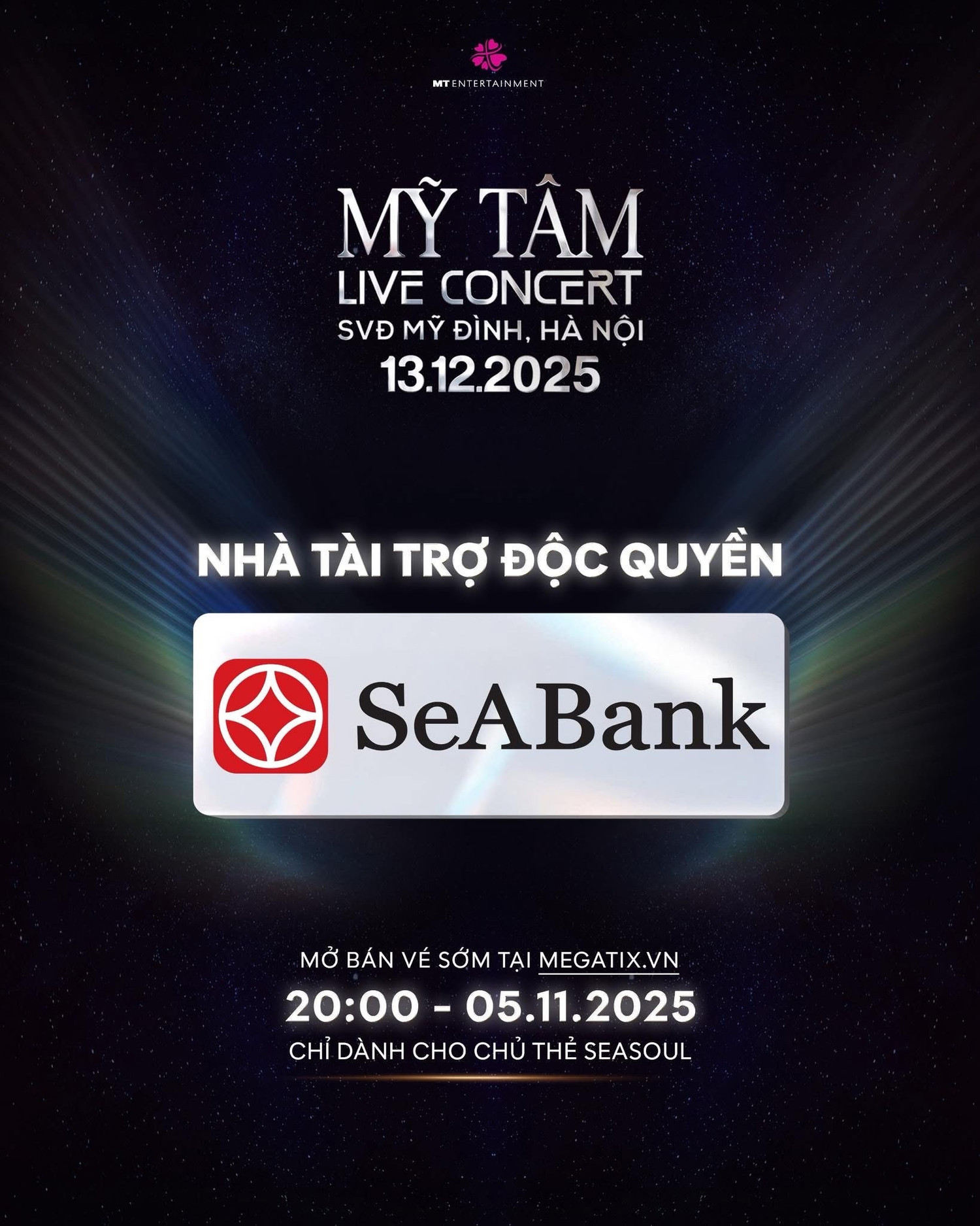 SeABank mang cơ hội săn vé miễn phí cho khách hàng trải nghiệm Mỹ Tâm ...