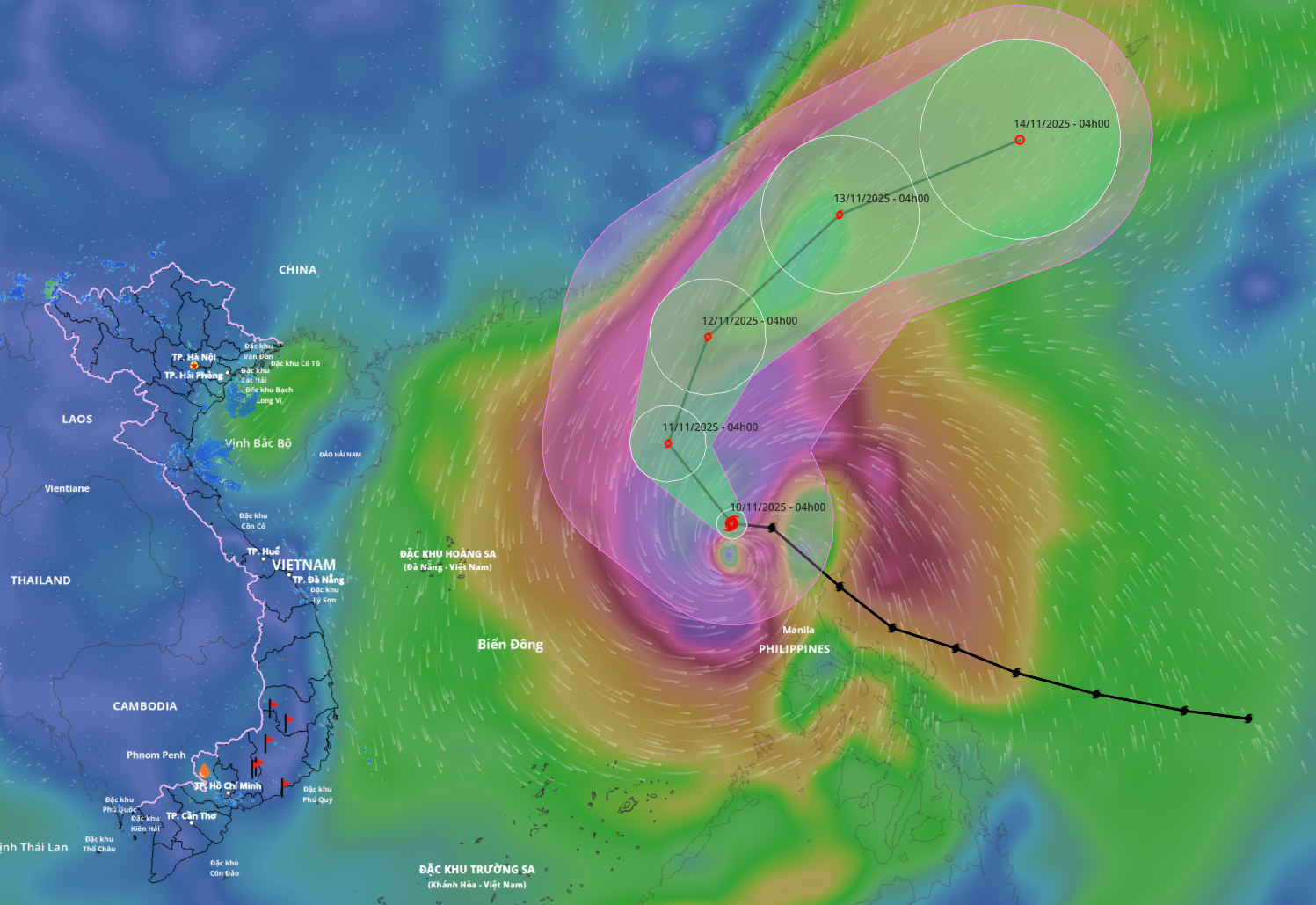 Cơn bão khổng lồ Fung-Wong vào Biển Đông | Báo điện tử Tiền Phong